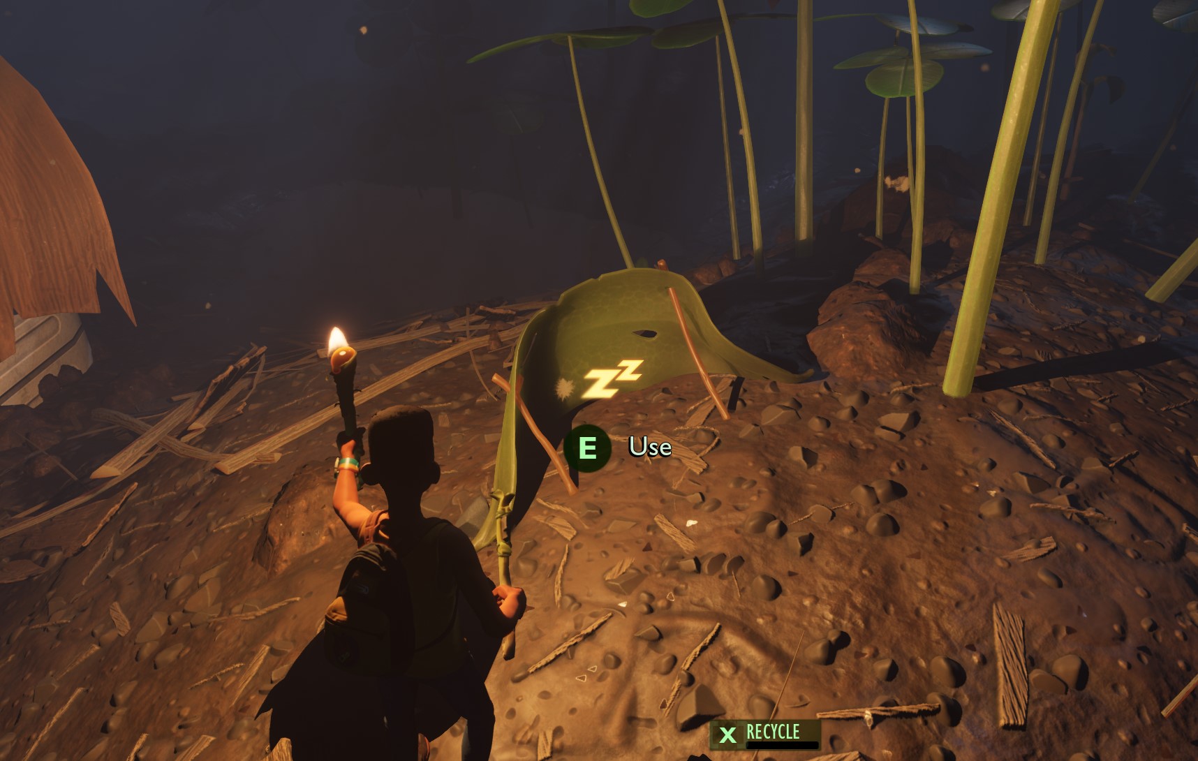 How to build a Lean-To in Grounded and set a respawn point - Gamepur