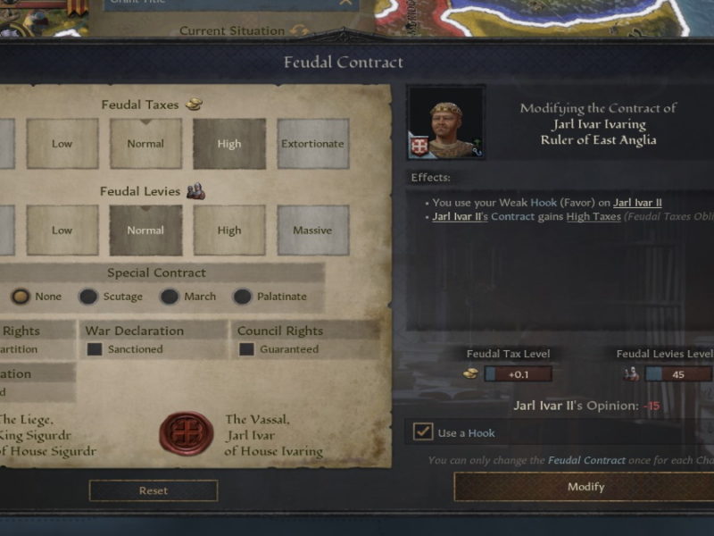 How to modify a feudal contract in Crusader Kings 3 | Gamepur
