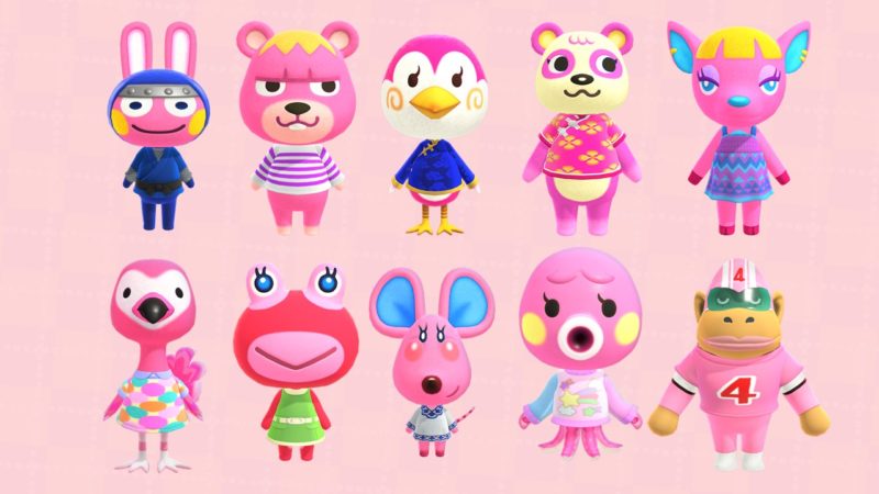 All pink villagers in Animal Crossing: New Horizons - Gamepur