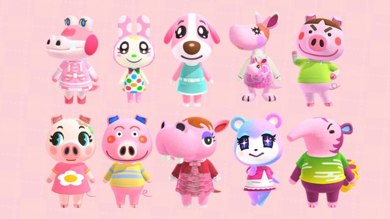 All pink villagers in Animal Crossing: New Horizons - Gamepur