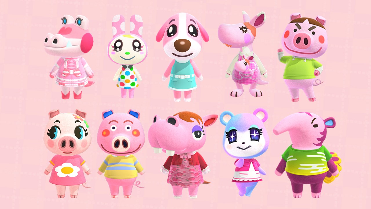 All pink villagers in Animal Crossing: New Horizons - Gamepur