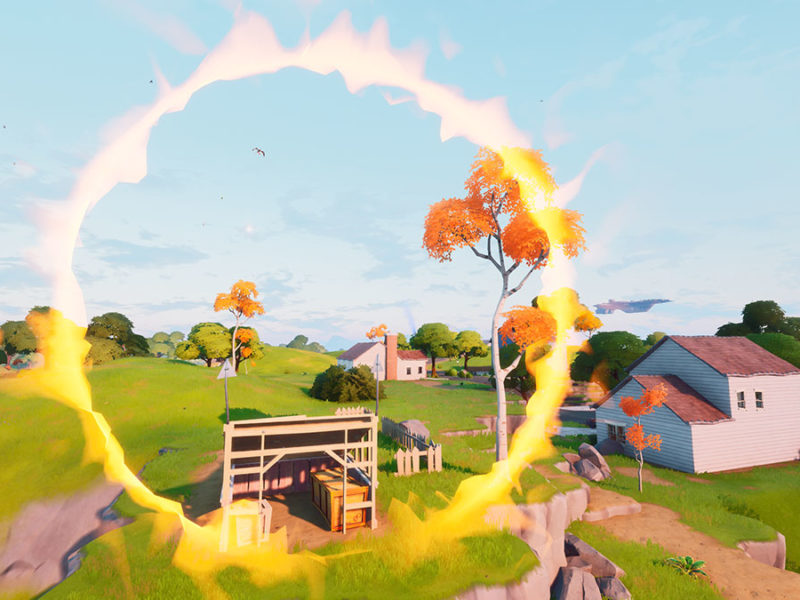 Where to jump through the flaming ring at Salty Springs in Fortnite ...