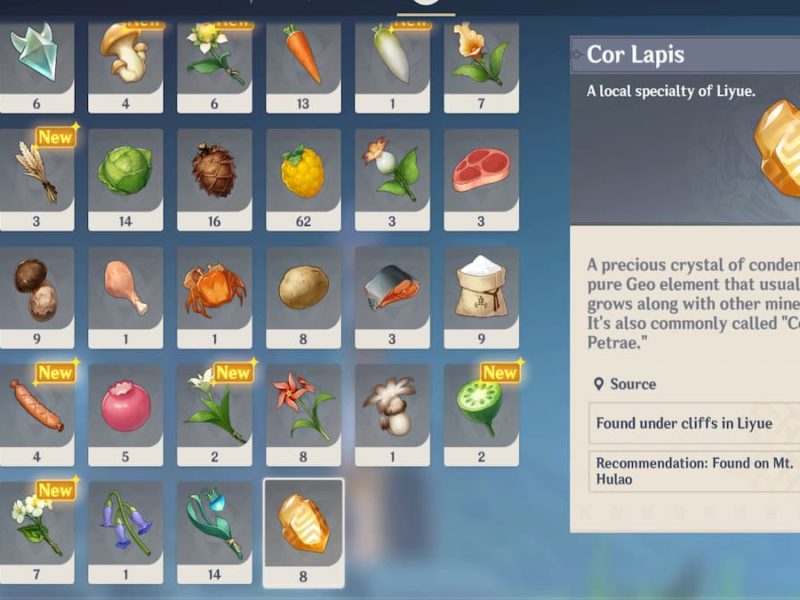 Where to farm Cor Lapis in Genshin Impact | Gamepur