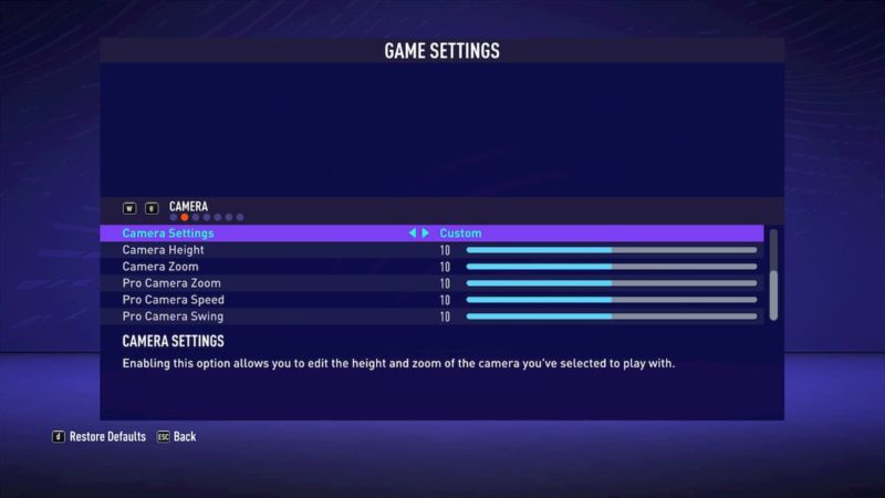How to change the camera angle and settings in FIFA 21 - Gamepur