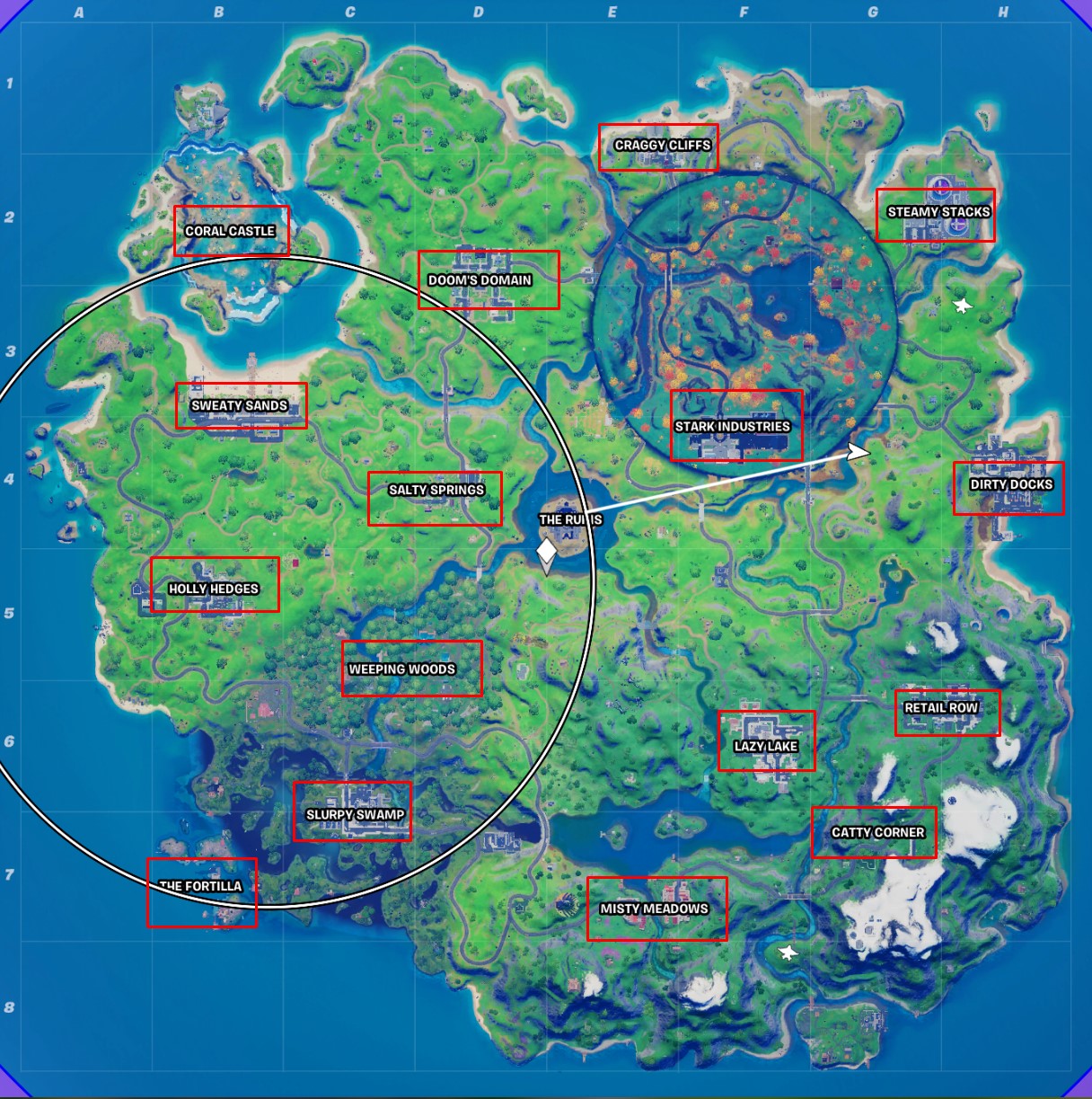 How to visit all named locations in a single match - Fortnite Chapter 2 ...