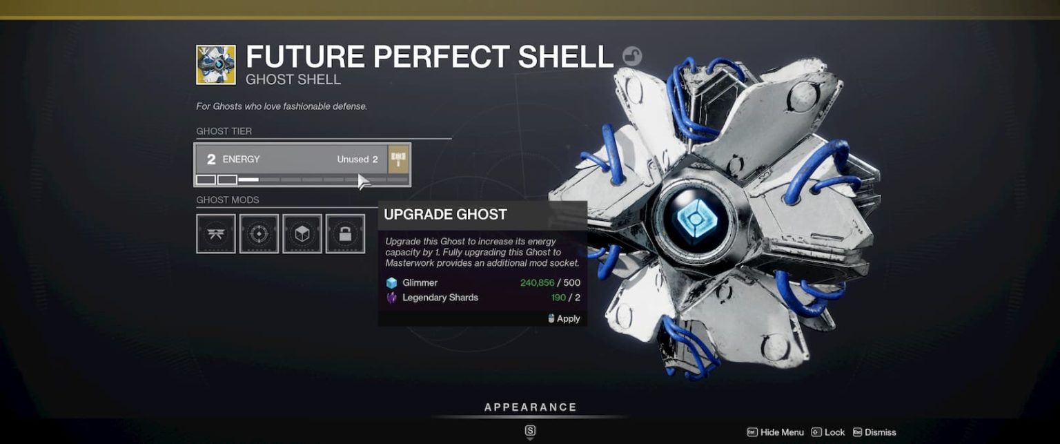 How to Masterwork and mod your Ghost in Destiny 2 - Gamepur