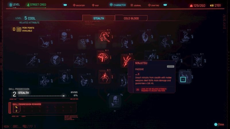 How attributes and perk trees work in Cyberpunk 2077 - Gamepur