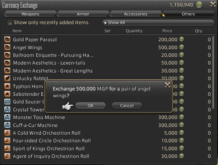 Where to get the Angel Wings fashion accessory in Final Fantasy XIV ...