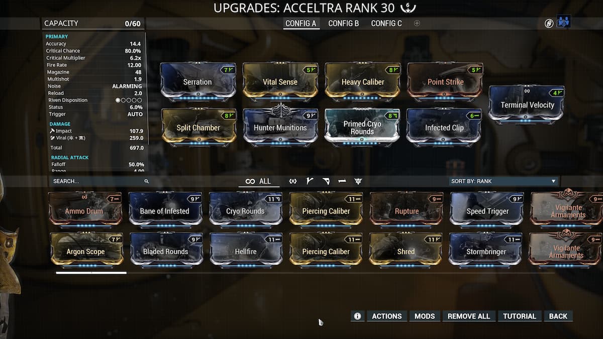 Warframe Acceltra build - 6 Forma (2021) - Gamepur