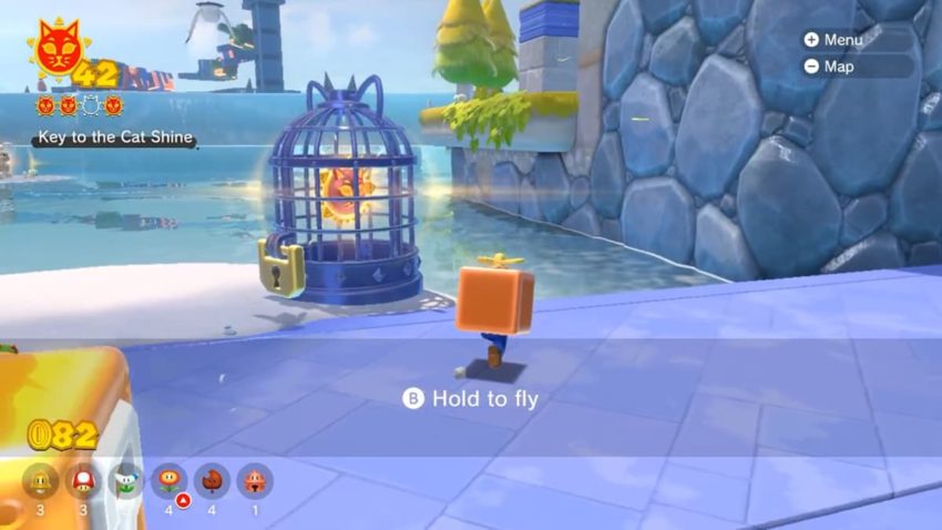 Where to find the Key to the Cat Shine on Pounce Bounce Isle in Super ...