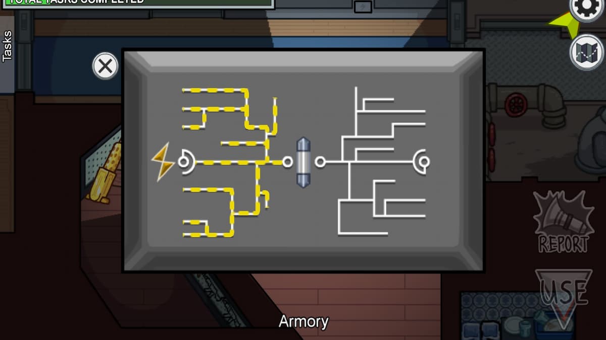 Among us red button table - statusdon