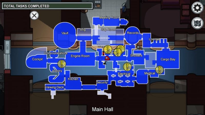 How to complete all Main Hall tasks on Airship in Among Us - Gamepur