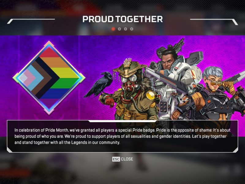 Apex Legends celebrates Pride Month with a new banner badge | Gamepur