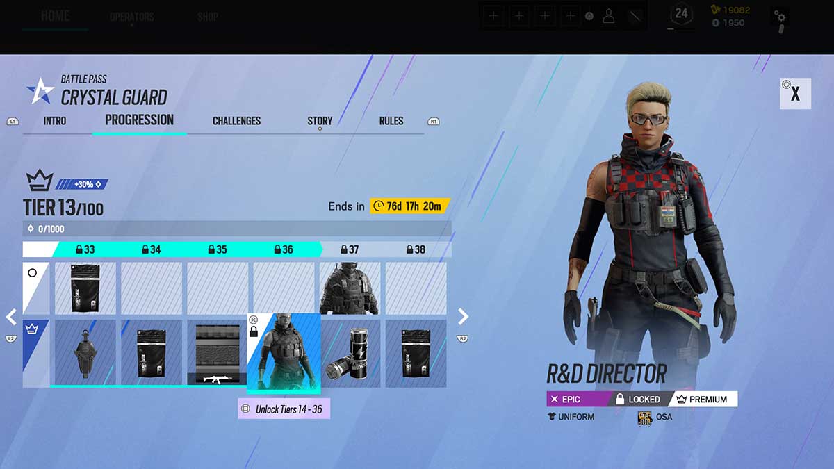 Best battle pass rewards in Rainbow Six Siege Operation Crystal Guard ...