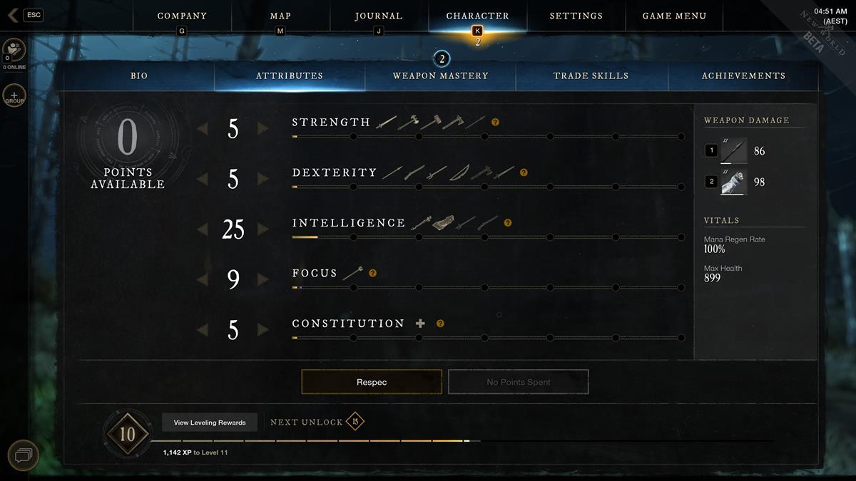 How do Attributes work in New World - Gamepur