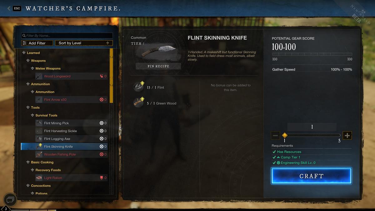 How to level up the Skinning Trade Skill in New World - Gamepur