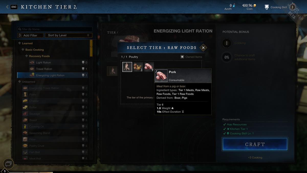 How to cook and create healing items in New World - Gamepur