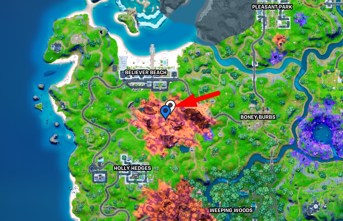 Where to find Bottles of Mezmerizing Violet at the wreckage south of ...