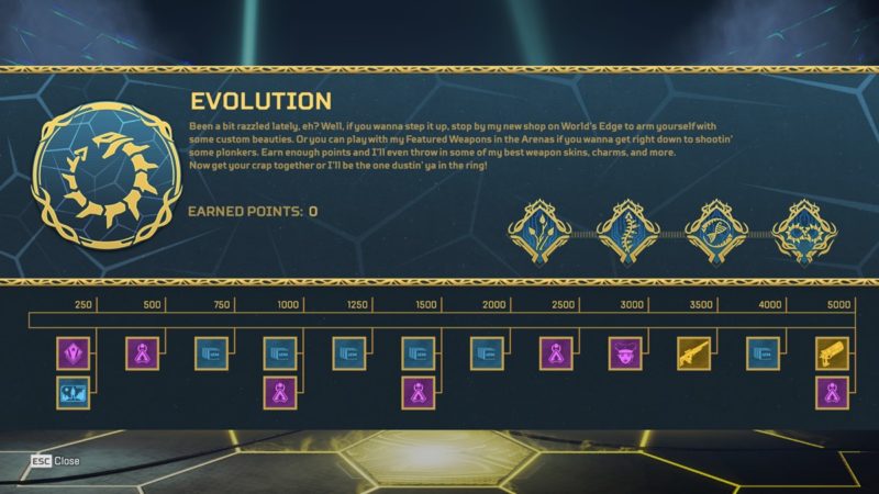 All Prize Tracker rewards for the Evolution Collection Event in Apex ...
