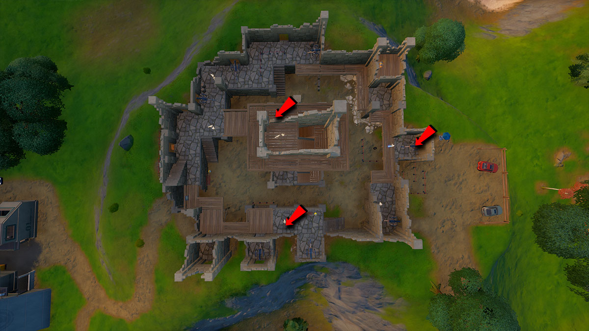Where to find Bottles of Knightly Crimson in Fort Crumpet in Fortnite ...