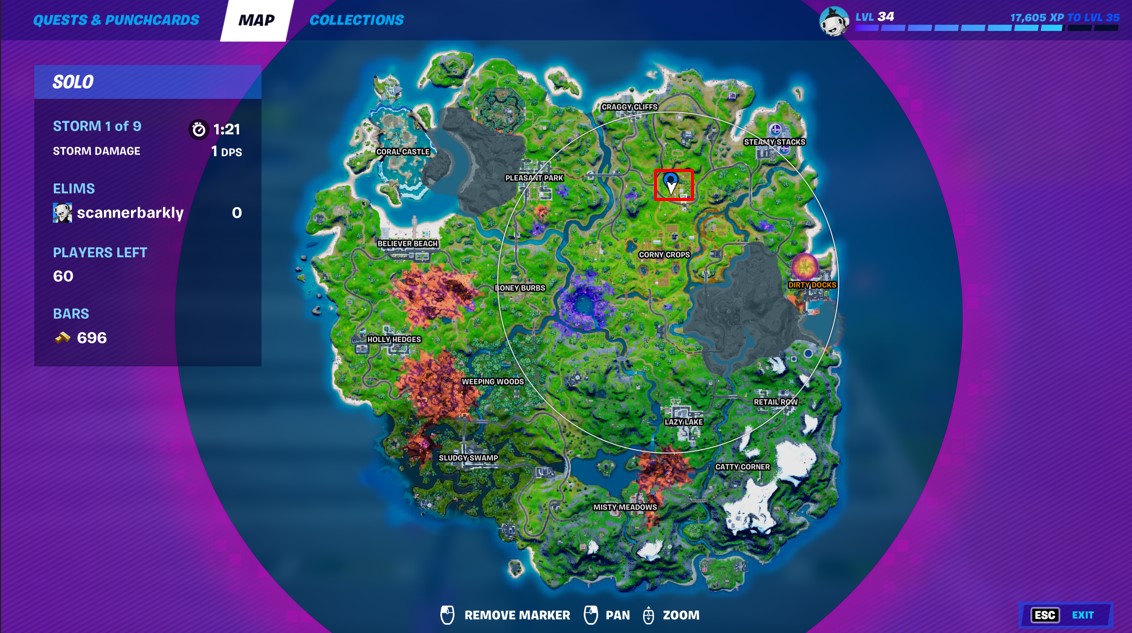 Where to consume an Apple and a Banana in Fortnite Chapter 2 Season 8 ...