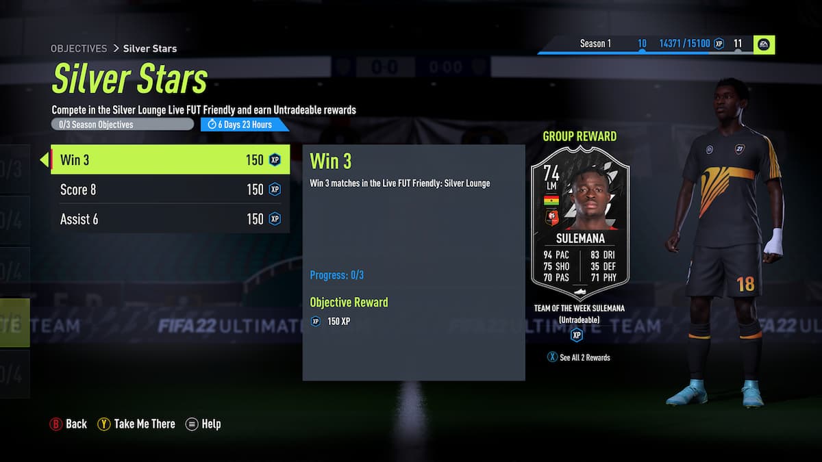 FIFA 22: How to complete FUT Silver Stars Kamaldeen Sulemana Objectives ...