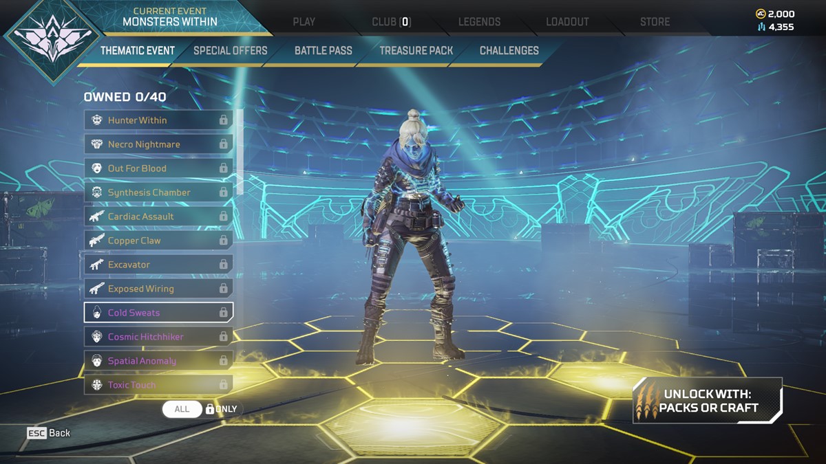 All new Legend skins in the Monsters Within event for Apex Legends ...