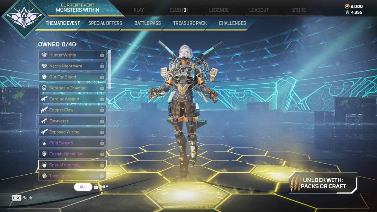 All new Legend skins in the Monsters Within event for Apex Legends ...