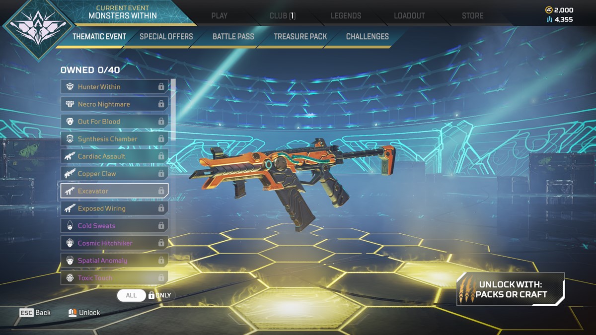 All new weapon skins in the Monsters Within event for Apex Legends ...