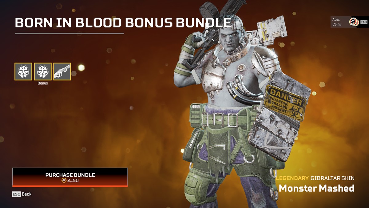 All returning Legend skins in the Monsters Within event for Apex ...