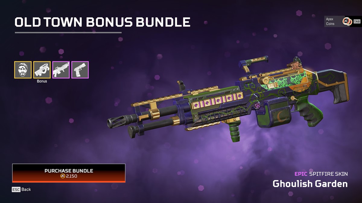 All returning weapon skins in the Monsters Within event for Apex ...
