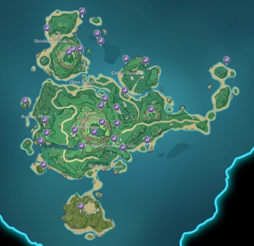 All Electroculus locations on Tsurumi Island in Genshin Impact - Gamepur