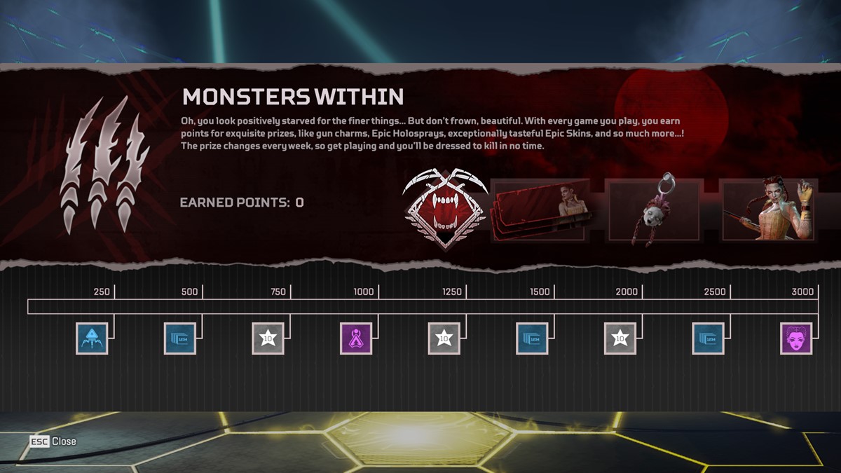 All Week 3 Prize Tracker rewards for the Monsters Within event in Apex ...