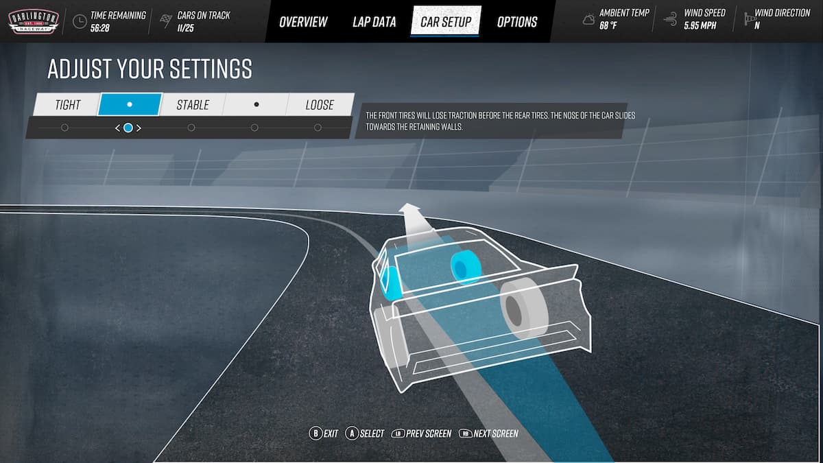 How to change car setups in NASCAR 21: Ignition - Gamepur