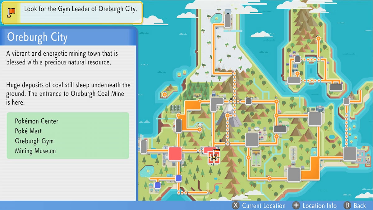 Where to find the first Gym Leader in Oreburgh Coal Mine in Pokémon ...