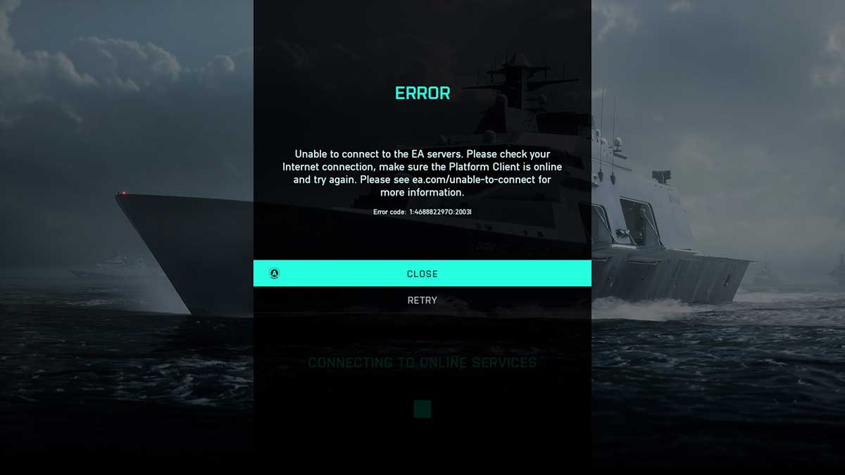 What is error code 1:4688822970:2003I in Battlefield 2042? - Gamepur