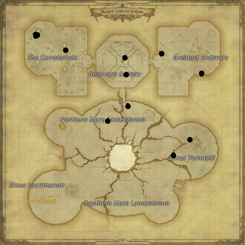 All Aether Current locations in Mare Lamentorum in Final Fantasy XIV ...