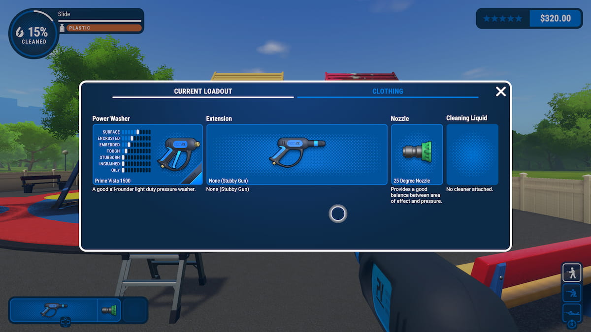 How to change equipment in PowerWash Simulator - Gamepur