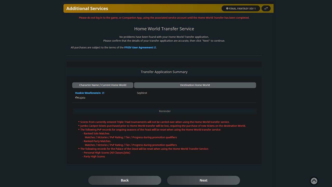 How to transfer to a new data center in Final Fantasy XIV - Gamepur