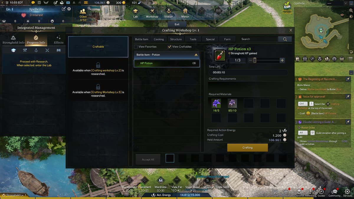 How to craft potions in Lost Ark - Simmons Selven
