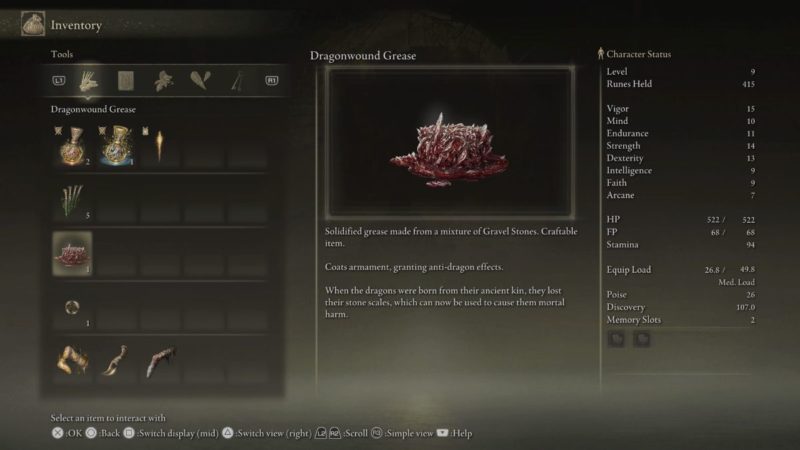 What to do with Dragonwound Grease in Elden Ring - Gamepur