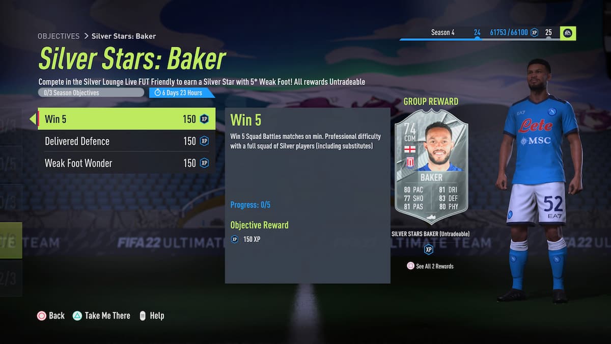 FIFA 22: How to complete FUT Silver Stars Lewis Baker Objectives ...