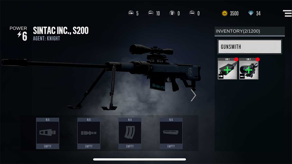 How to equip weapon parts in Hitman Sniper: The Shadows - Gamepur