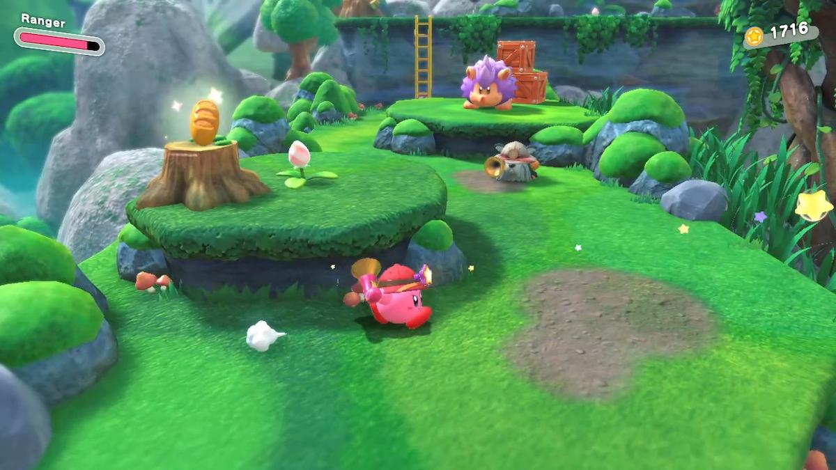 All Tree Stump Snack locations in Rocky Rollin' Road in Kirby and the ...
