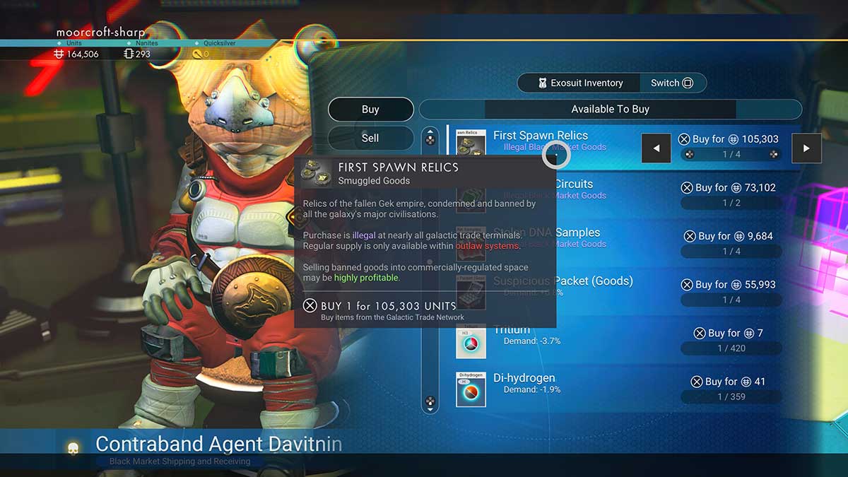 How to smuggle goods in No Man's Sky - Gamepur