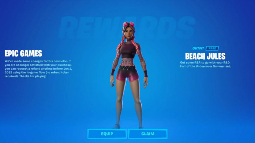 Why can you not claim the Beach Jules skin in Fortnite? Answered - Gamepur