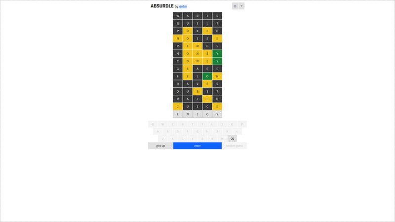 What is the best Absurdle guess? - Gamepur