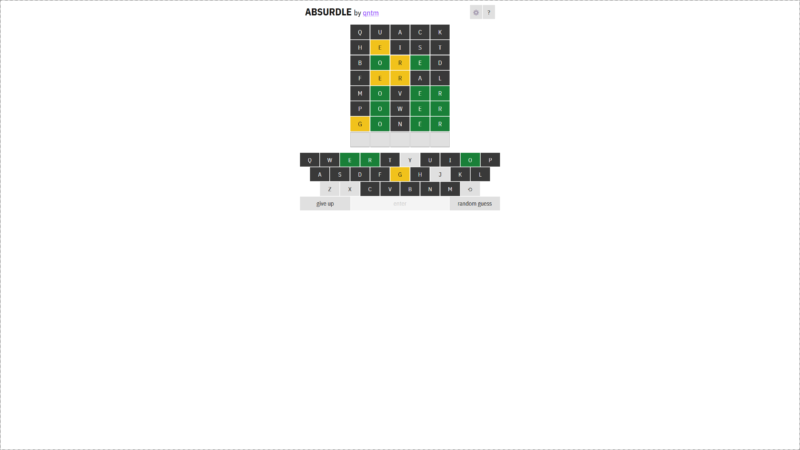 How and where to play Absurdle - Gamepur