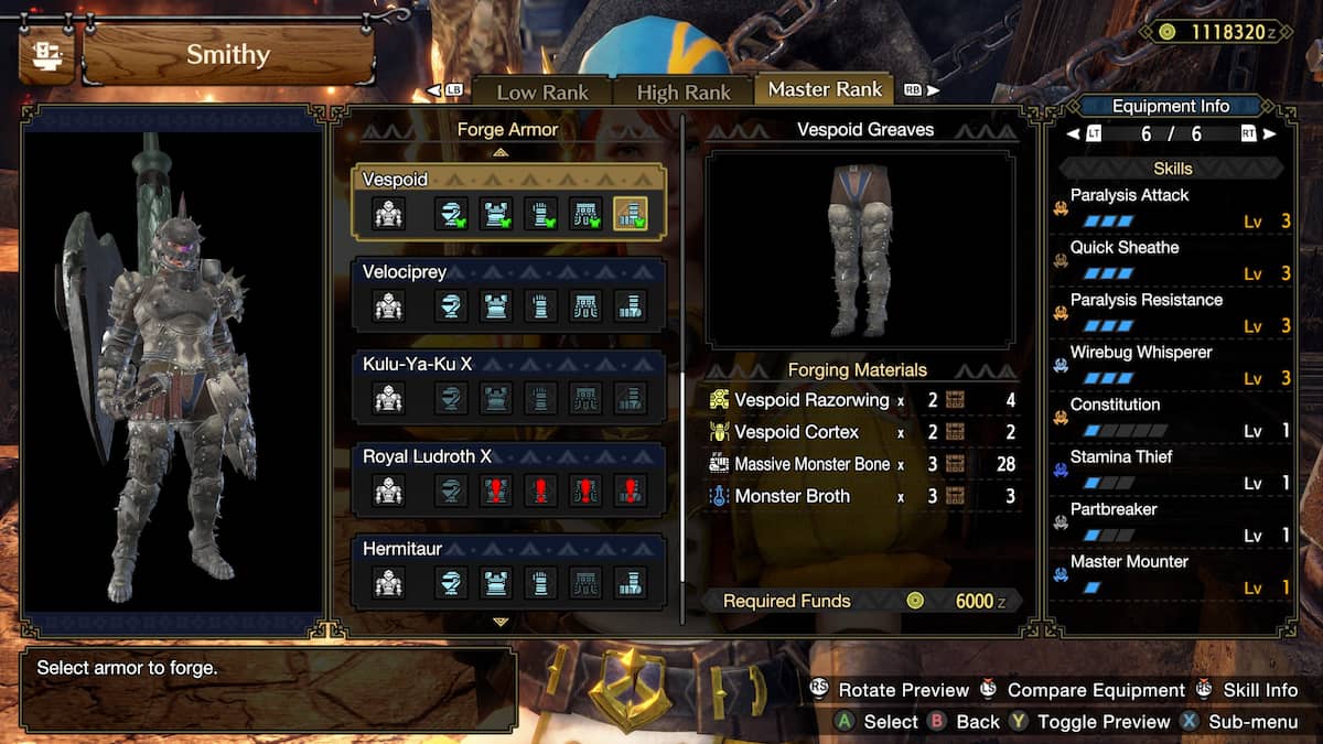 All Vespoid item drops and percentages in Monster Hunter Rise: Sunbreak ...