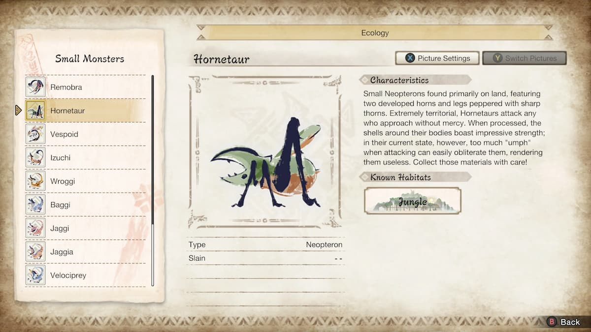 All Hornetaur item drops and percentages in Monster Hunter Rise ...